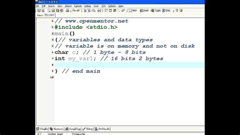 C Part 2 Variables Data Types Youtube