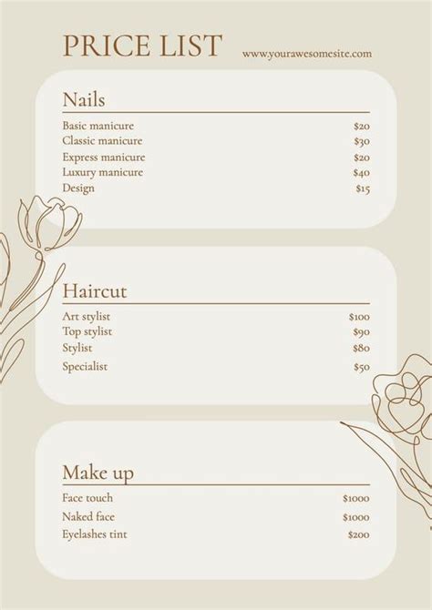 Бесплатные шаблоны для создания прайс листа онлайн