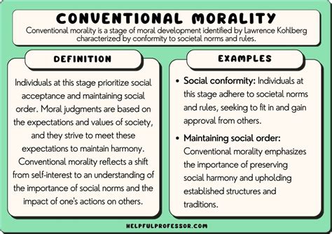 Examples Of Conventional Morality In Society Today