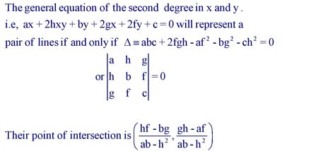 Pair Of Straight Formula Lines For 11th Class Formula In Maths