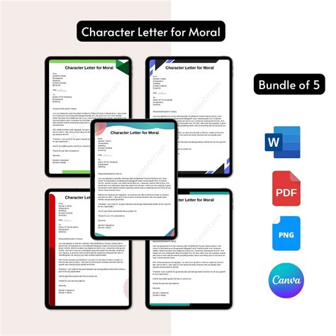 Moral Character Letter Template Pdf And Word