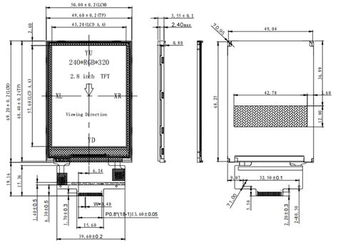 2 8 Inch TFT LCD Display 240x320 Resolution SPI Interface