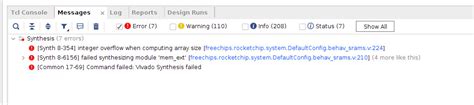 Running Rocket Chip Verilog File Got Error Failed Synthesizing Module