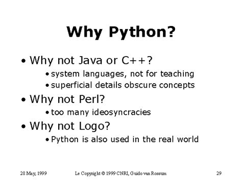 Why Python