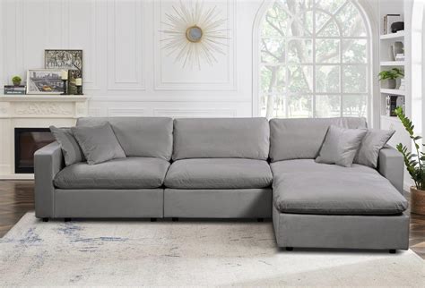 Rosedale Grey Velvet Modular Sectional By Premier Home 1stopbedrooms