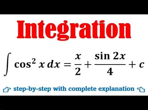 Integrate Cos 2x YouTube