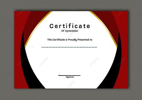 Red Certificate Template Download On Pngtree