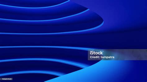 미래 빈 곡선 룸의 구조입니다 파란색 배경에 인테리어 디자인입니다 공상 과학 디지털 기술 개념입니다 3d 추상 패턴 일러스트 가상현실에 대한 스톡 사진 및 기타 이미지