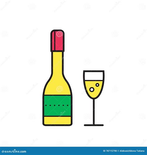 Conceptual Vector Illustration Of Sparkling Champagne Glasses C Stock