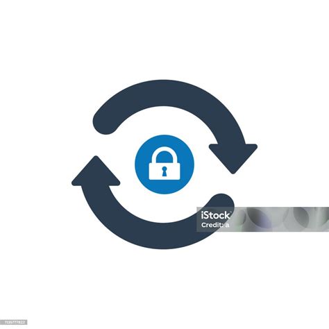 자물쇠 기호가 있는 새로 고침 아이콘 새로 고침 아이콘 및 보안 보호 개인 정보 기호 0명에 대한 스톡 벡터 아트 및 기타