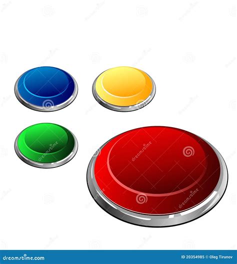 Set Of Multi Coloured Buttons Stock Vector Illustration Of Buttons
