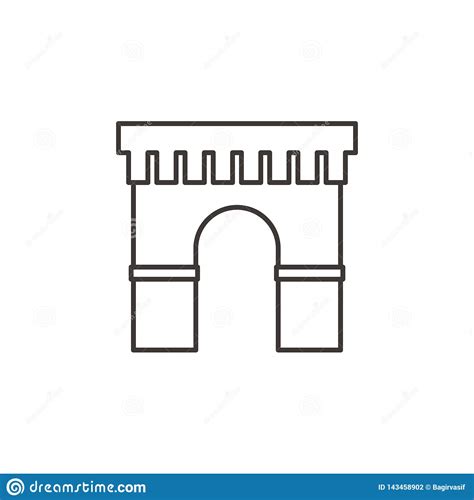 Edificio Esquema Icono Icono Del Edificio Stock De Ilustraci N Ilustraci N De Muestra