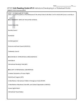 AP World History Unit Reading Guide By AP World History Hub