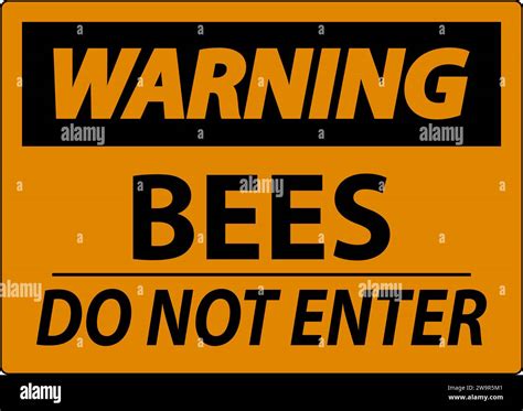 Caution Bee Stock Vector Images Alamy