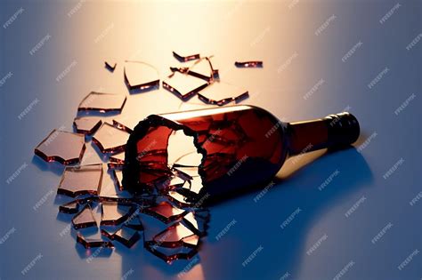 Premium Ai Image Generate An Image Of A Shattered Wine Bottle Ai