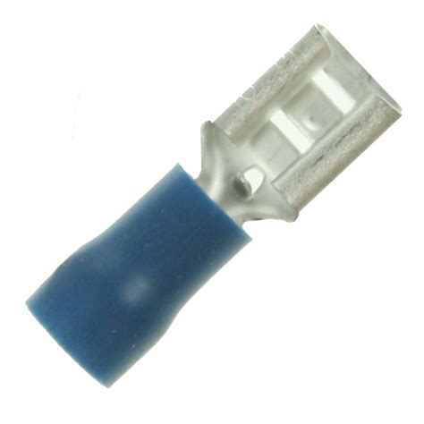 Blue 6 4x0 8mm Female Push On Terminal Pack Of 100 UKES