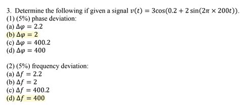 Solved Determine The Following If Given A Signal Chegg