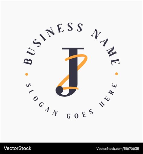 Elegant Letter Jz Initials Logo For Corporate Vector Image