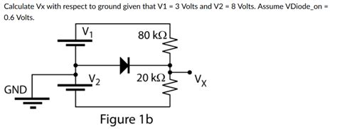 Solved Calculate Vx With Respect To Ground Given That V1 3