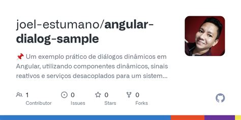 Github Joel Estumano Angular Dialog Sample 📌 Um Exemplo Prático De Diálogos Dinâmicos Em
