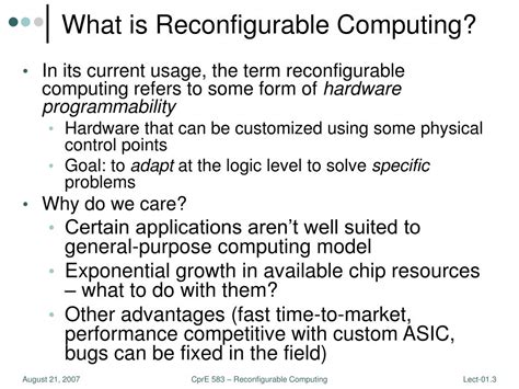 PPT CprE ComS Reconfigurable Computing PowerPoint Presentation ID
