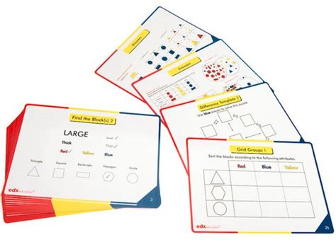 Activity Cards Attribute Blocks Specialized Educational Toys