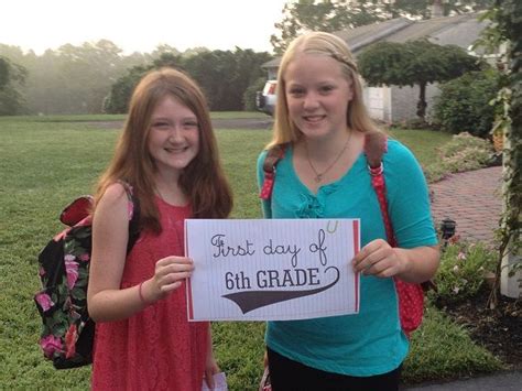 The First Day Of Sixth Grade Sixth Grade New School Year The New School