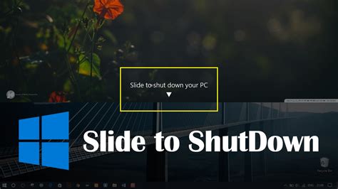 windows 10 hidden feature slide to shutdown tutorial youtube