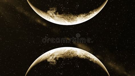 Parallel Solar System Of Venus Mars Planets Nearing In Stock Video