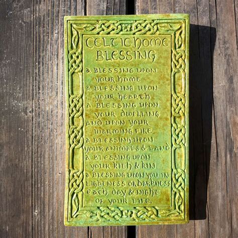 Celtic Home Blessing Wall Plaque Midnight Moon Celtic