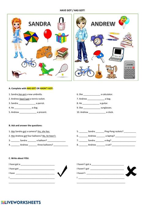 Have Got Has Got Ficha Online Y En Pdf Taller De Ingles Fichas My Xxx
