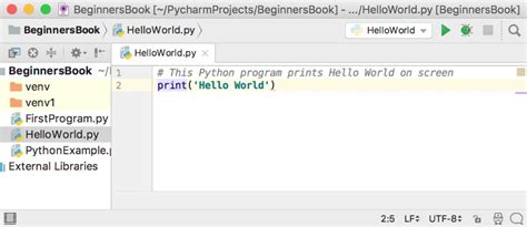 First Python Project In Pycharm Ide