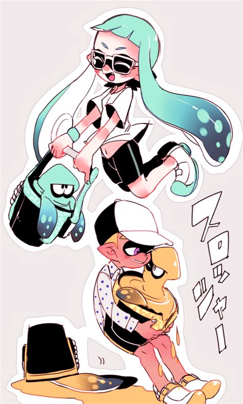 Inkling Player Character Inkling Girl And Inkling Boy Splatoon And More Drawn By Jikuno