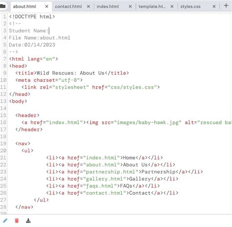 Solved Open The Indexhtml Abouthtml Contacthtml And