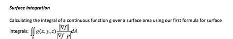 Solved Surface Integration Calculating The Integral Of A Chegg Com