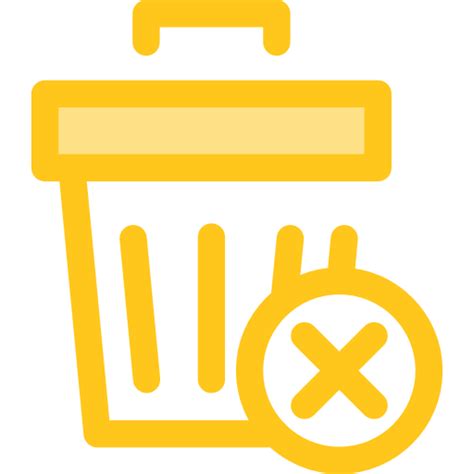Delete Monochrome Yellow Icon
