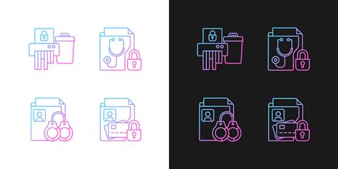 Information Sensitivity Gradient Icons Set For Dark And Light Mode 3640354 Vector Art At Vecteezy