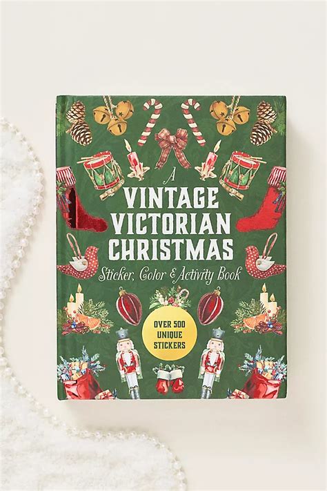 Vintage Victorian Christmas Hardcover Activity Book Anthrohome