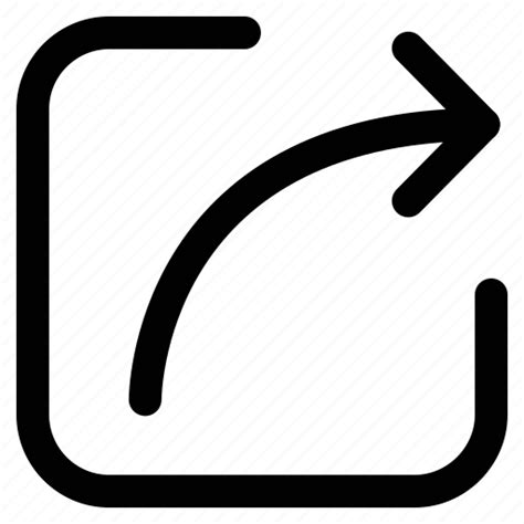 Arrow Curve Right Up Icon