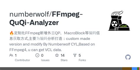 GitHub numberwolf FFmpeg QuQi Analyzer 定制化FFmpeg新增外显QPMacroBlock等编码信息获取方式 主要为编码分析打造custom