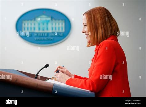 White House Press Secretary Jen Psaki Speaks During A Press Briefing At