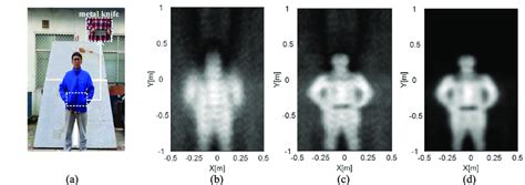 A Human Body With A Concealed Metal Knife B Image Reconstructed By Download Scientific