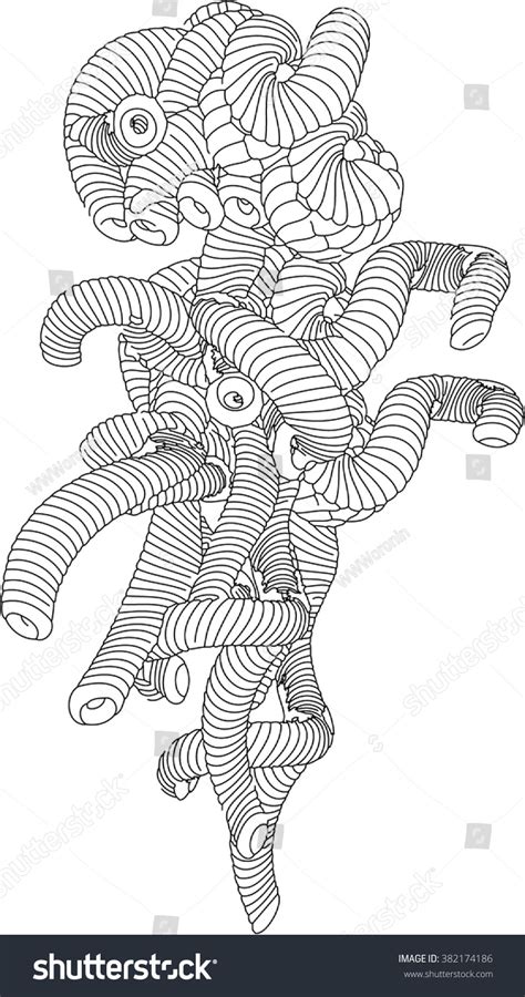 Vector Illustration Abstract Complex Structure Consisting Stock Vector