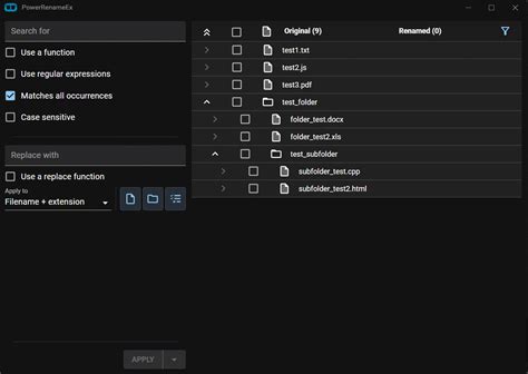 Github Diegobmpower Rename Ext A Powered Up Version Of Microsofts Powerrename Bulk Rename