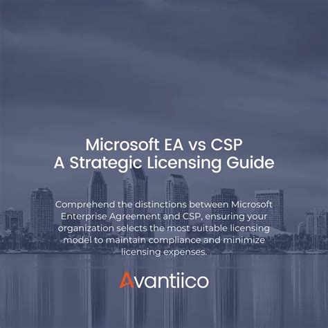 Microsoft Enterprise Agreement Vs Csp A Strategic Licensing Guide Avantiico