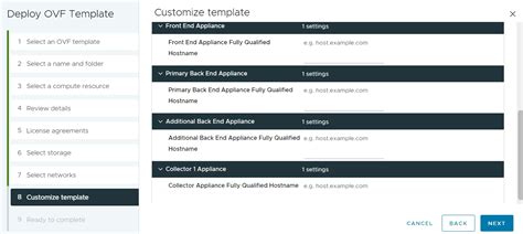 Srm Cannot Enter Network Details For Vapp Ovf Deployment In Vcenter 801 Dell Pakistan