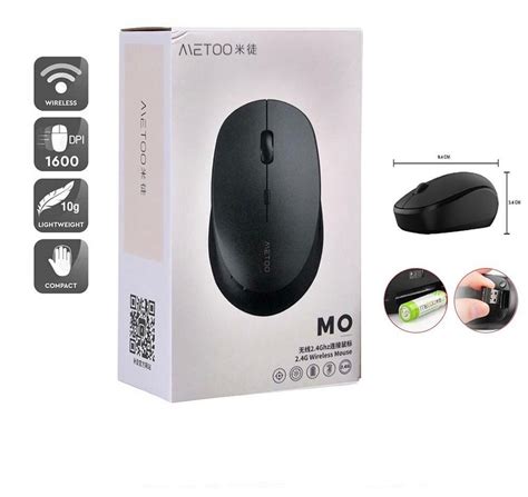 Wireless Mouse Metoo Mo 24ghz Silent Click Wireless Mouse 1600 Dpi
