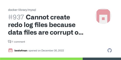Cannot Create Redo Log Files Because Data Files Are Corrupt Or The Database Was Not Shut Down