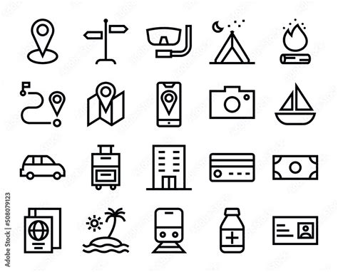 Set Of Travel Icons Set Of Travel Collection In Black Color For Website Design Design Elements