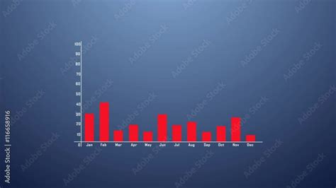 Bar Graph With Arrows Axis Grow Chart Statistic Business Concept Animation For Yours